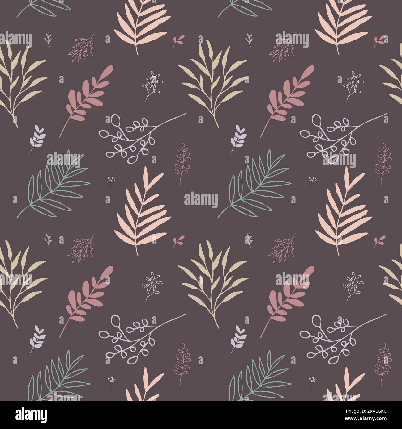 unique hand drawn abstract floral pattern Stock Vector Image & Art - Alamy
