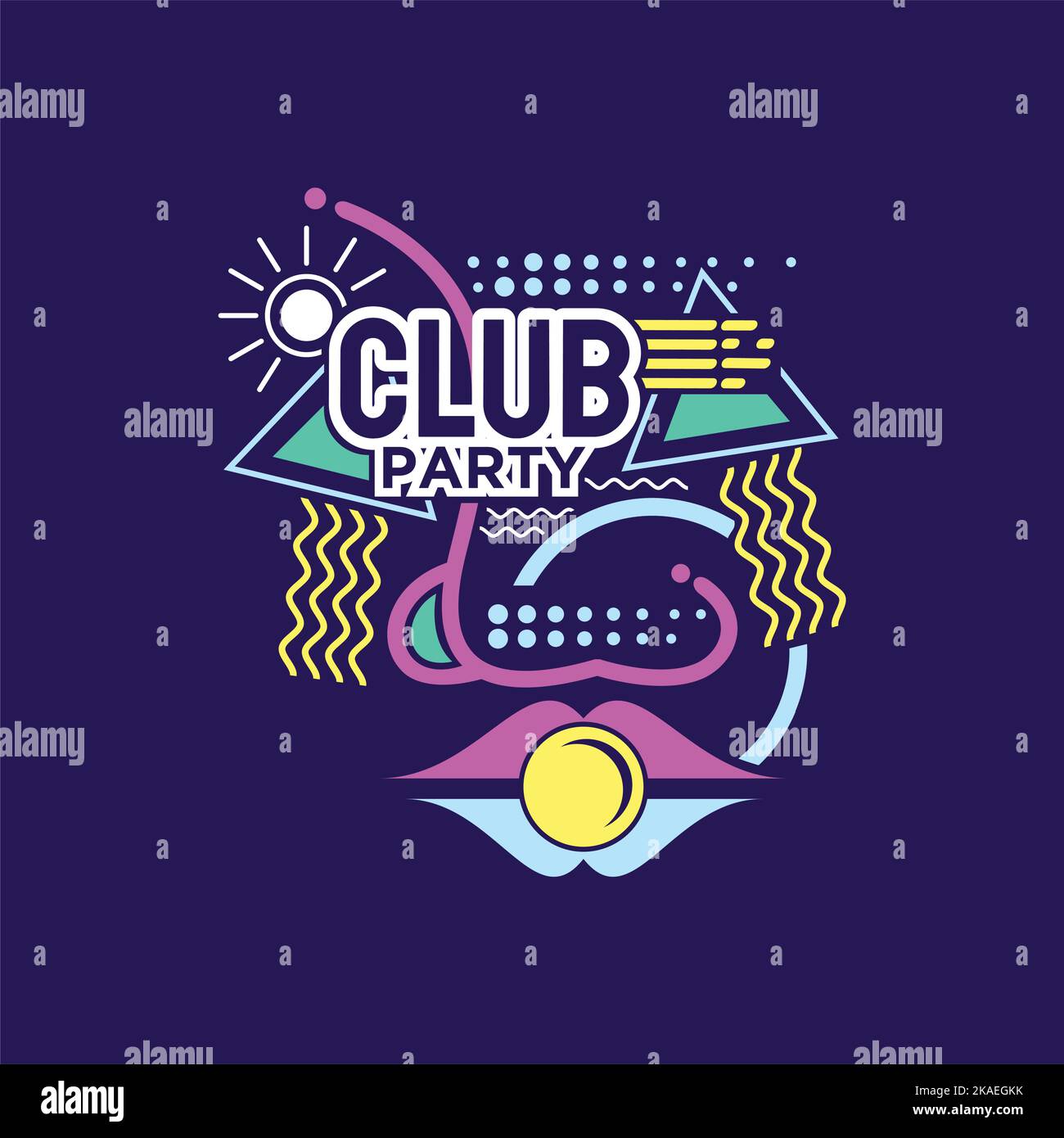 A vector illustration of an abstract club party background Stock Vector ...
