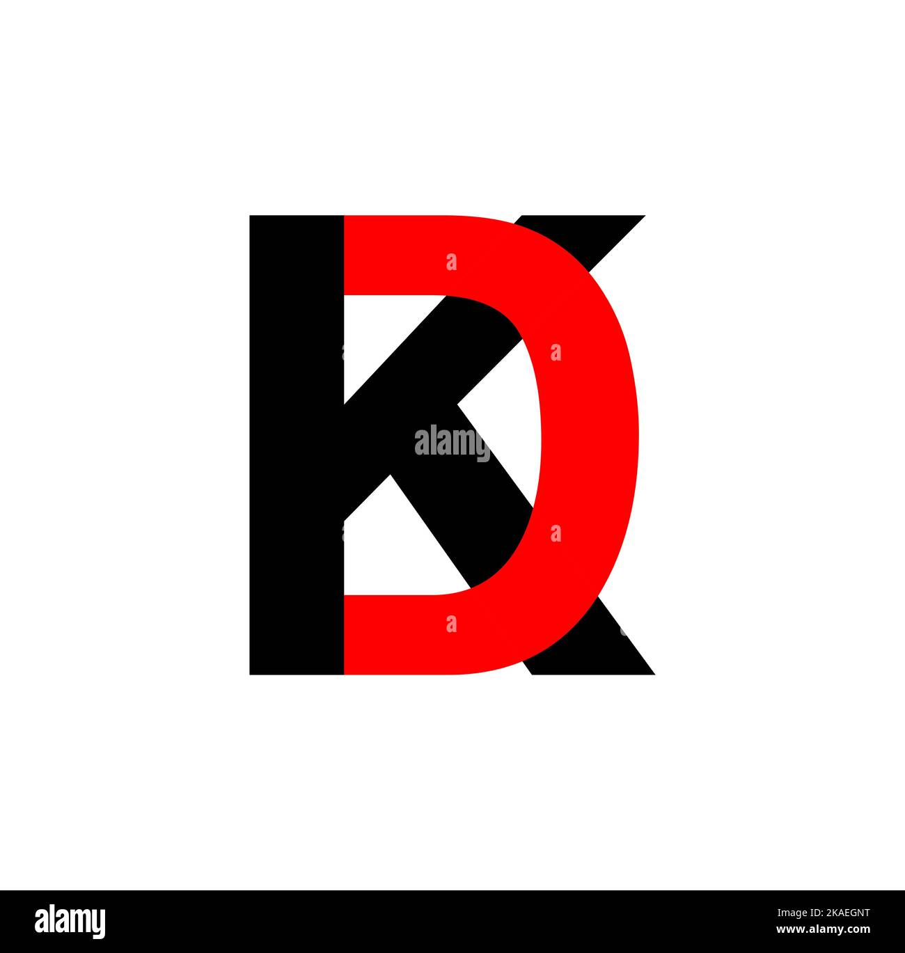 A vector design of DK with red and black on white background Stock Vector Image & Art - Alamy