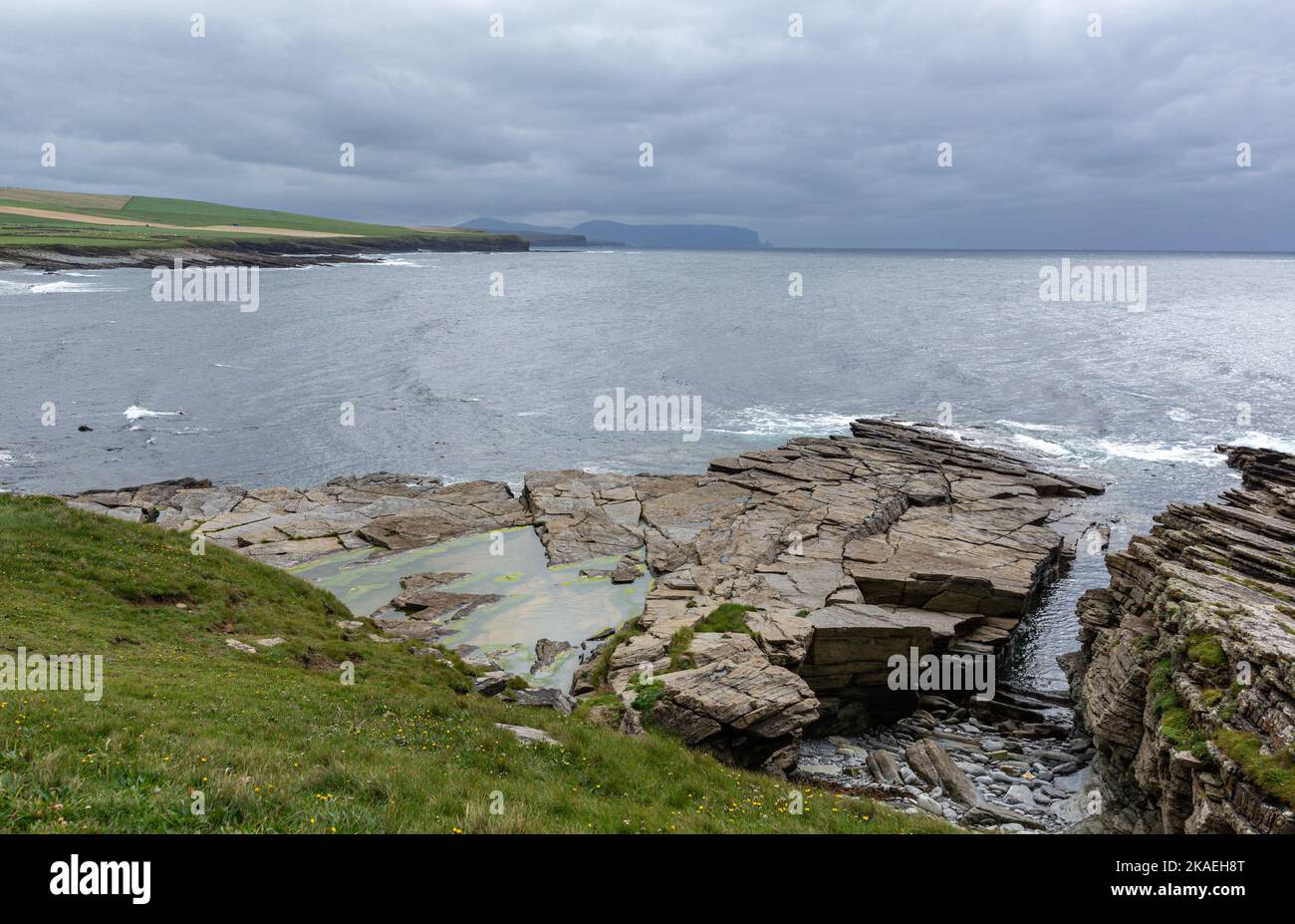 Coastal view from RSPB Scotland Marwick Head Nature Reserve, Orkney ...