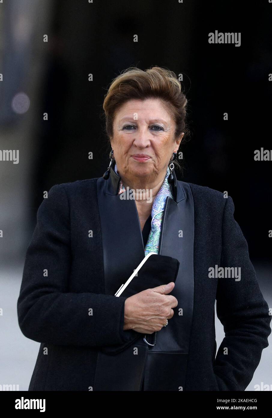 Françoise Noguès during national tribute ceremony for Pierre Soulages ...