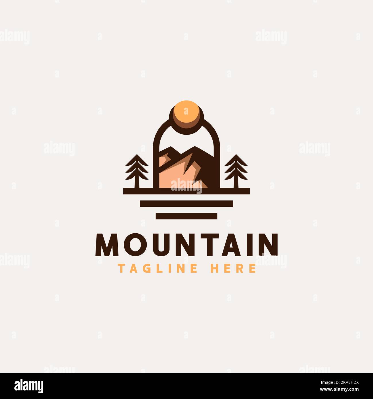 A vector design of mountain adventure and outdoor logo template with ...