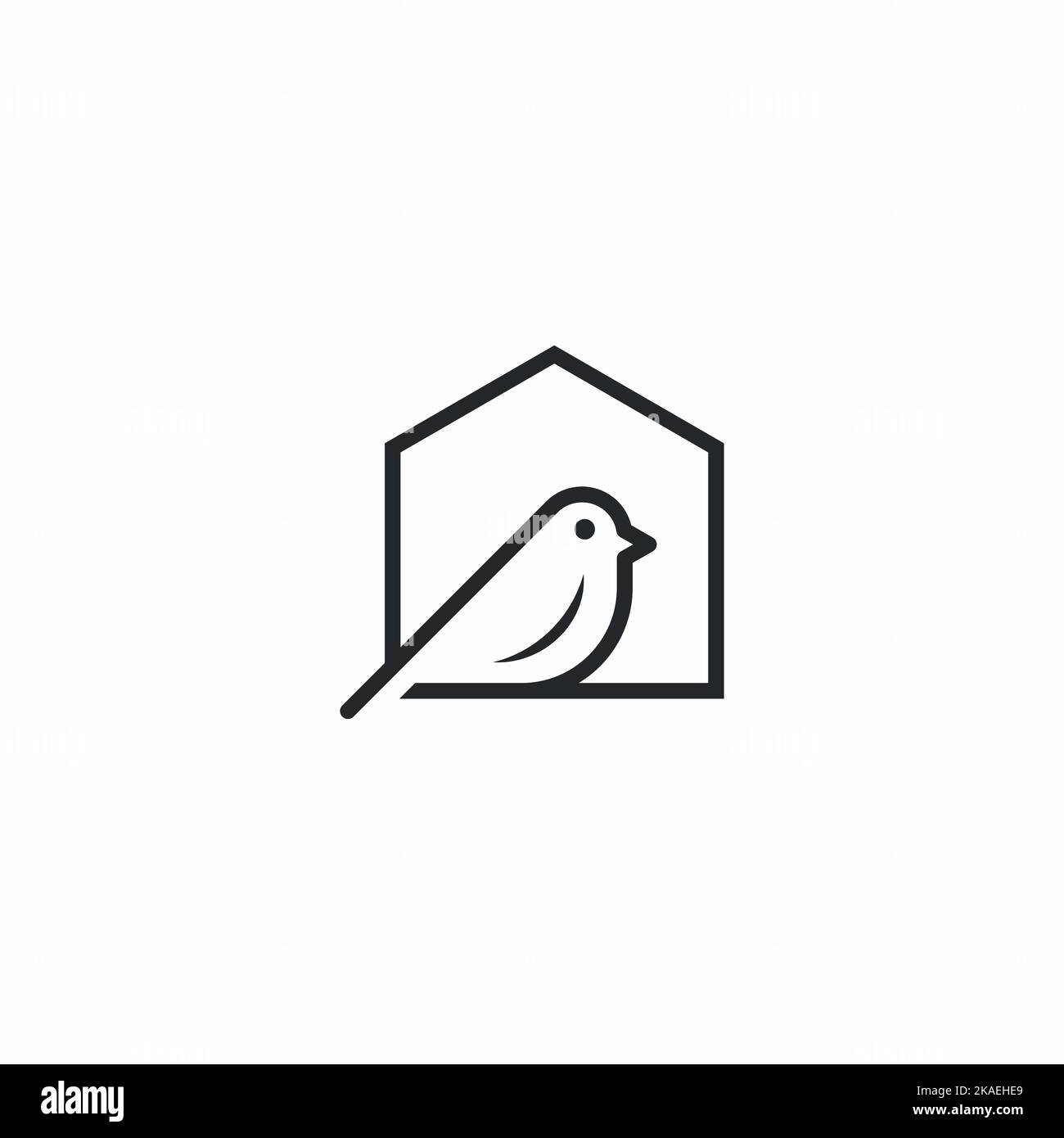 thin line simple bird logo art Stock Vector Image & Art - Alamy