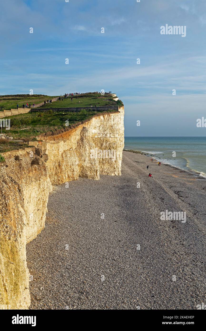 Birling Gap, part of the white cliffs The Seven Sisters, South Downs ...