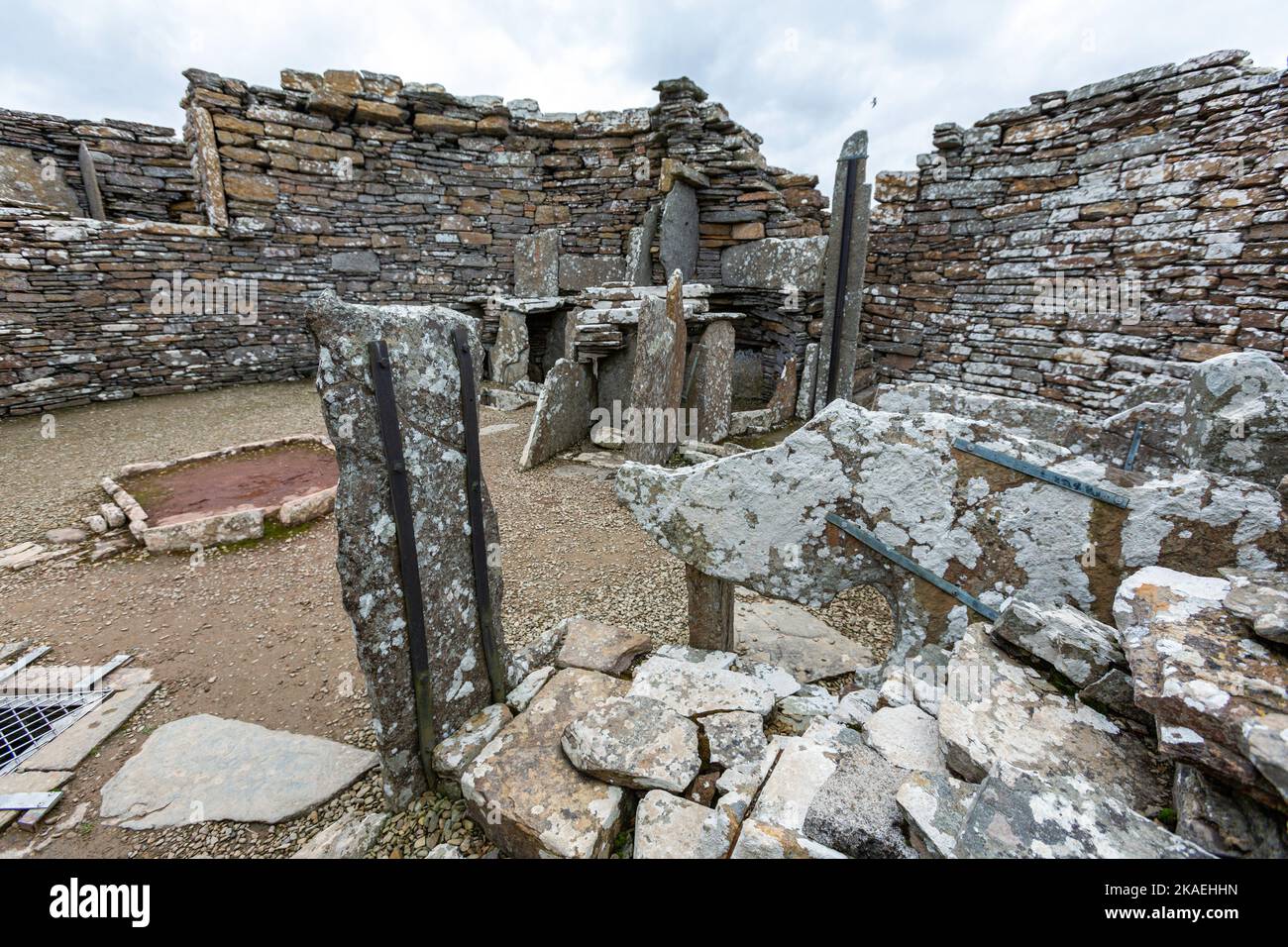 Broch of Gurness, Iron Age broch village , Mainland, Orkney islands ...