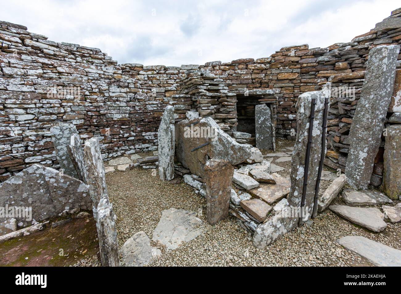 Broch of Gurness, Iron Age broch village , Mainland, Orkney islands ...