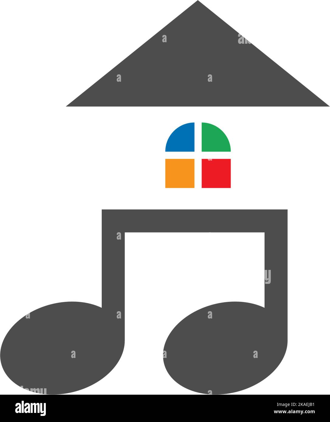 A vector illustration of a music house logo Stock Vector Image & Art ...