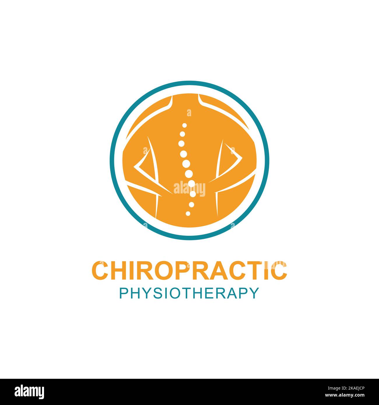 A vector illustration of a chiropractic physiotherapy logo isolated on ...
