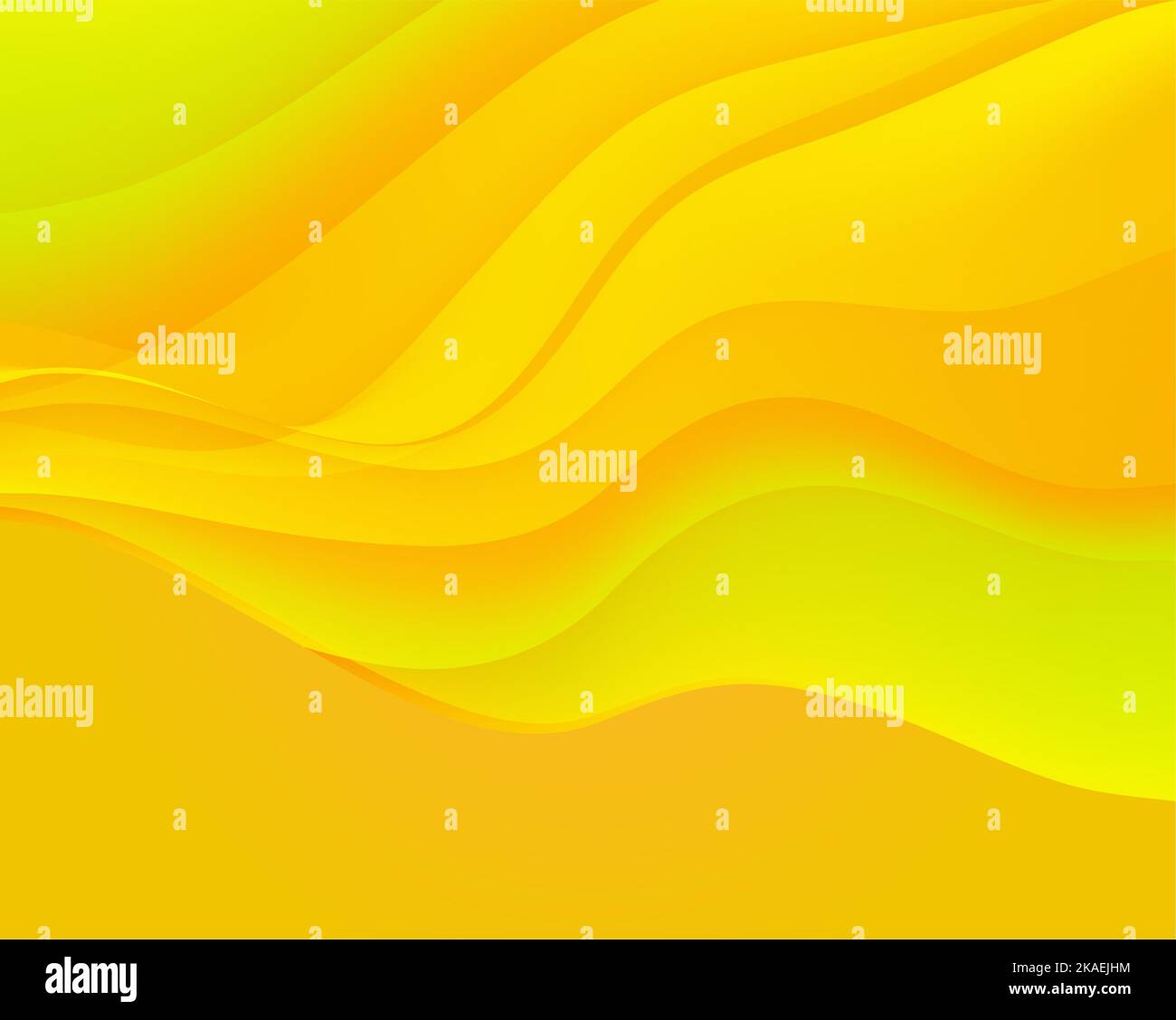 Abstract wavy yellow background. Colorful glow gradient surface for ...