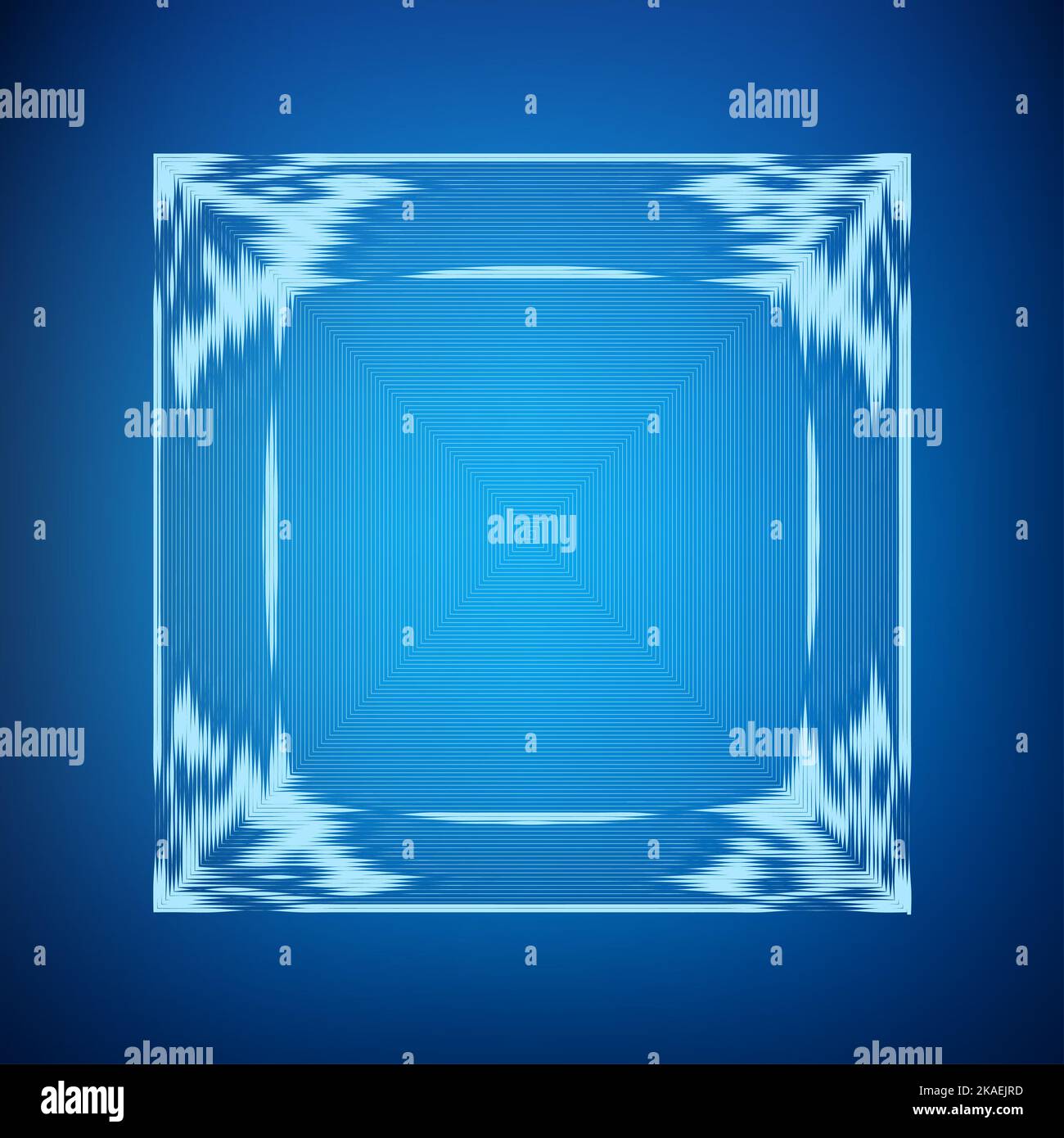 Decorative frame on bright blue blurred backgrpund Stock Photo - Alamy