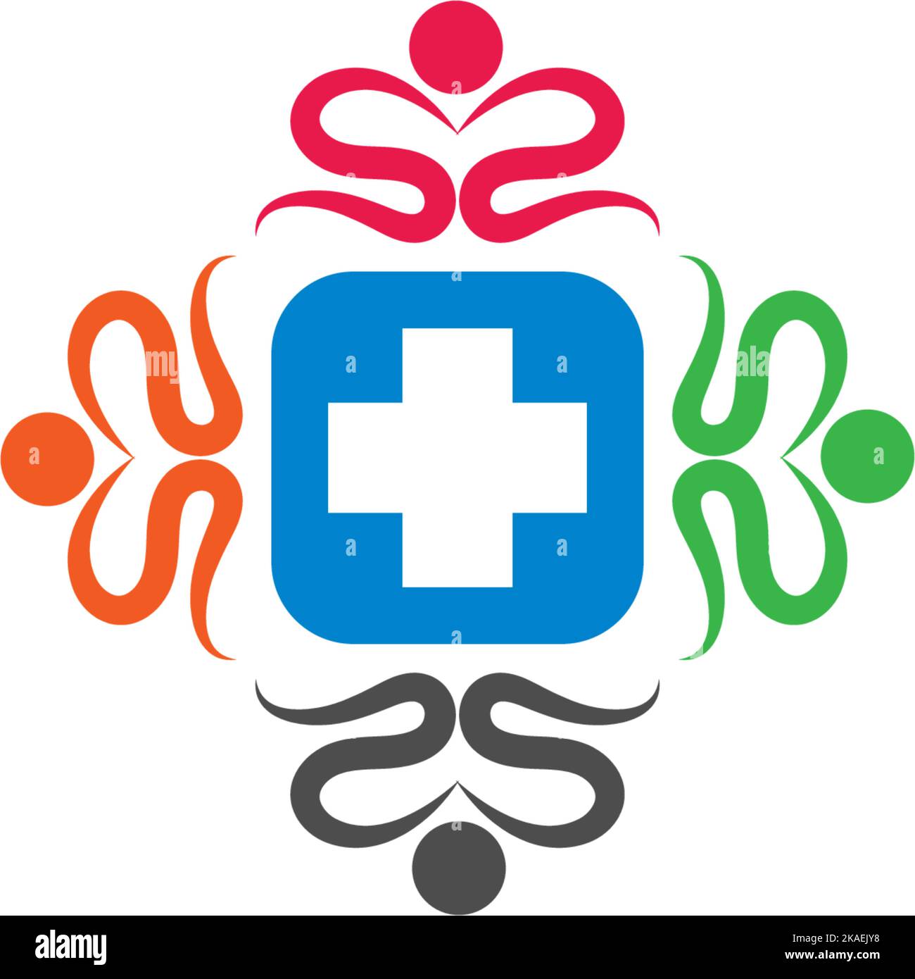 A colorful vector illustration of community care icon Stock Vector ...