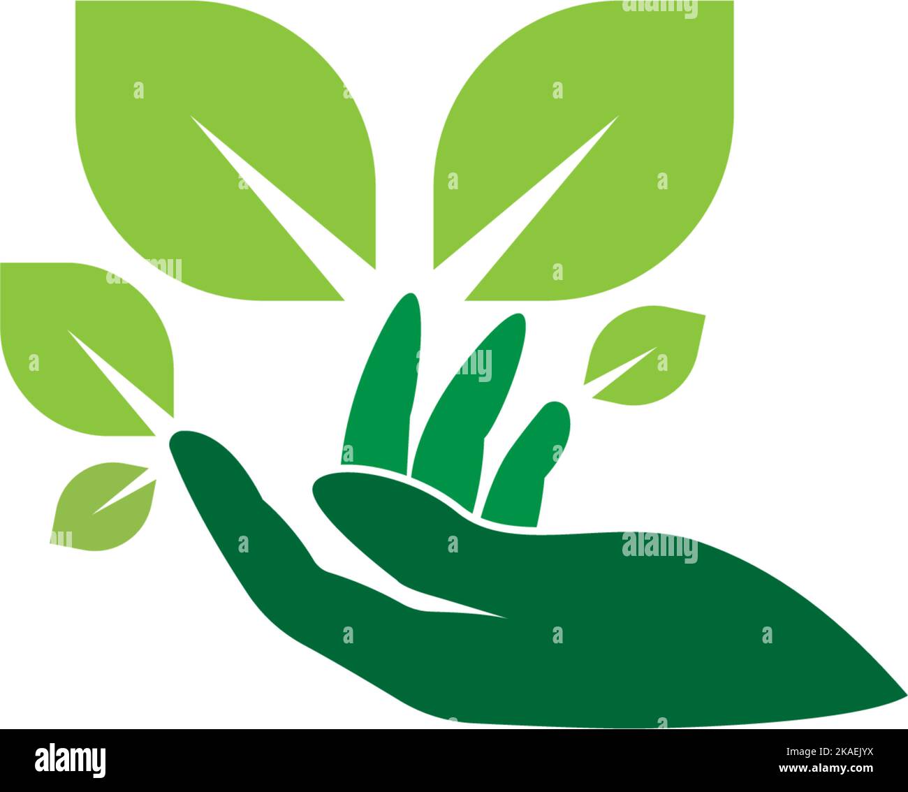 A vector illustration of environmental care represented by human hand ...