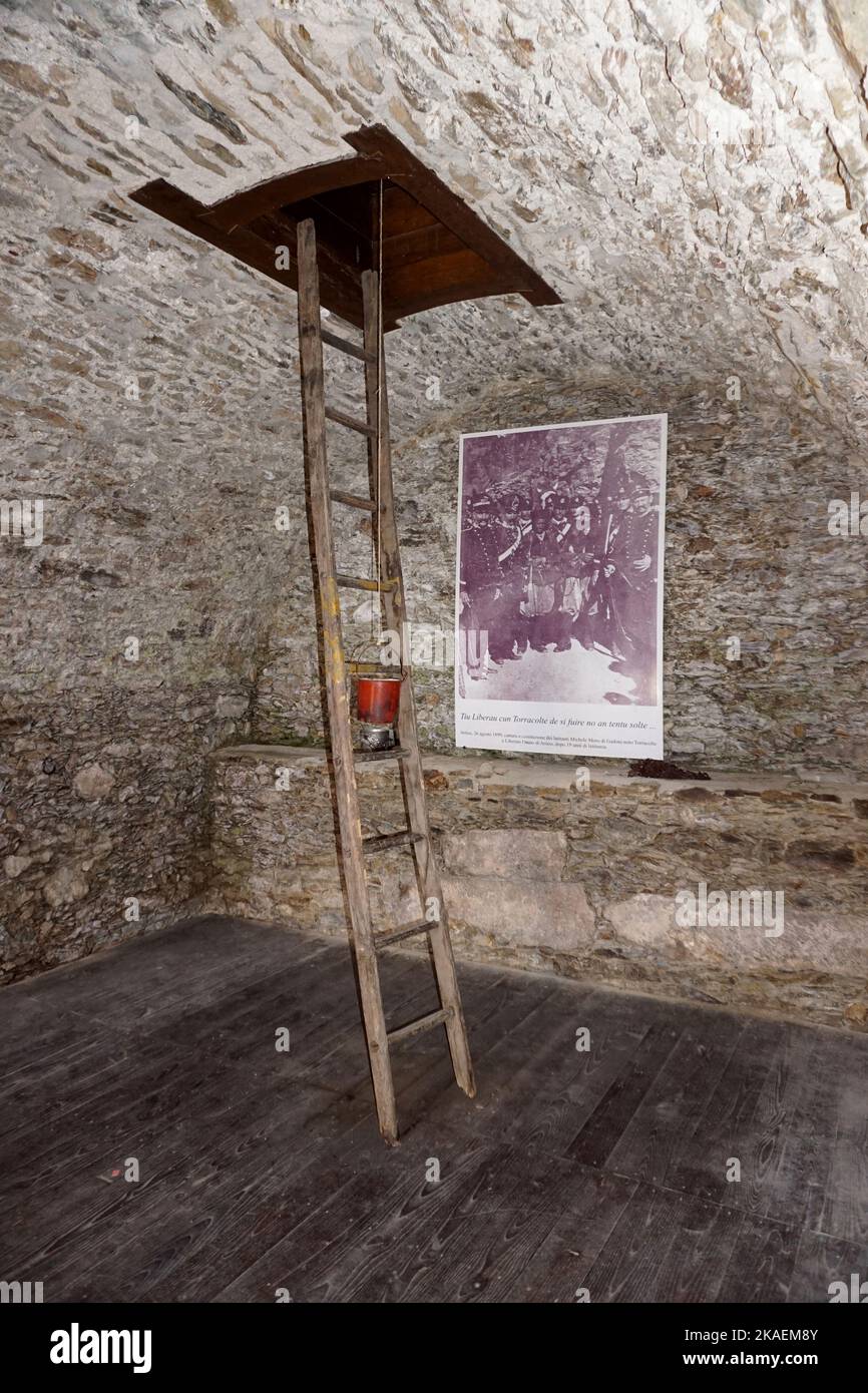 Aritzo, Sardinia, Italy. Old Spanish prison Sa Bovida XVI century Stock ...