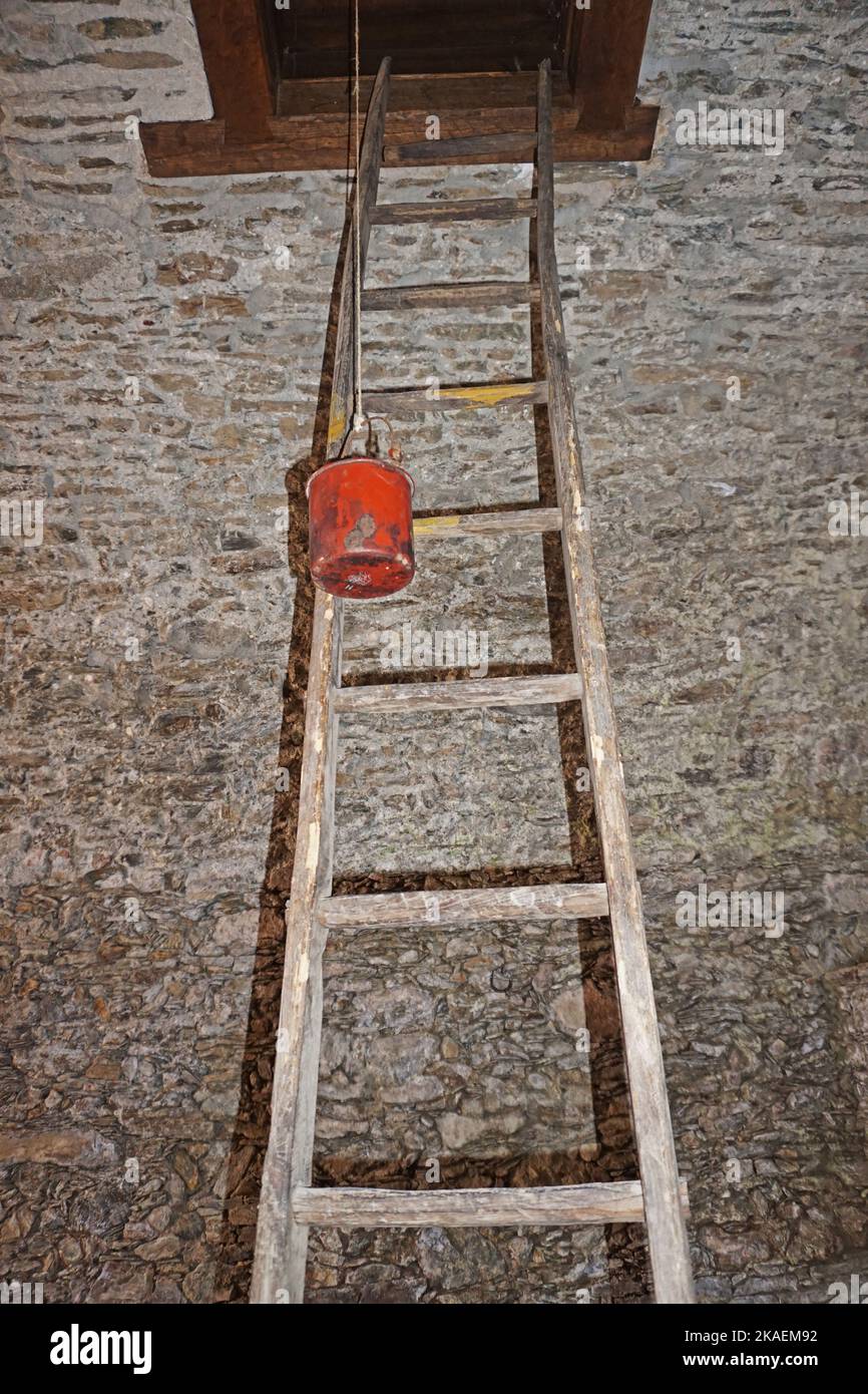 Aritzo, Sardinia, Italy. Old Spanish prison Sa Bovida XVI century Stock ...