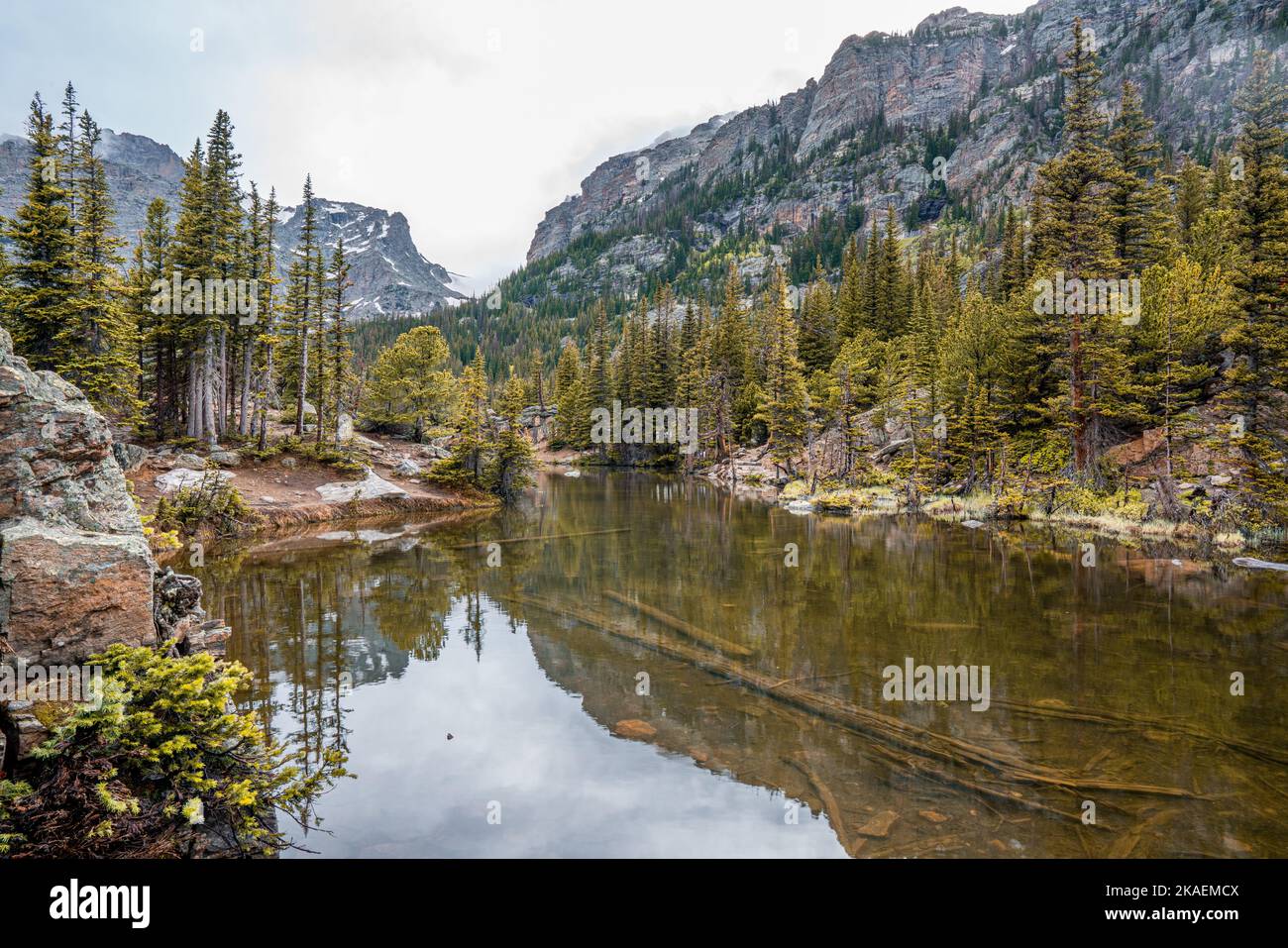 The Loch lake in rocky mountains in Colorado Stock Photo - Alamy