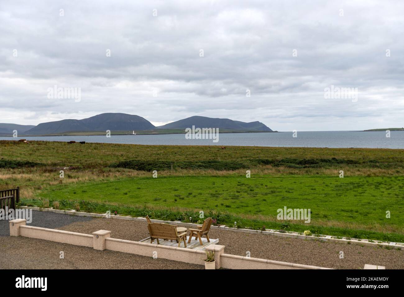 View of hoy high lighthouse from button ben guest house hi-res stock ...