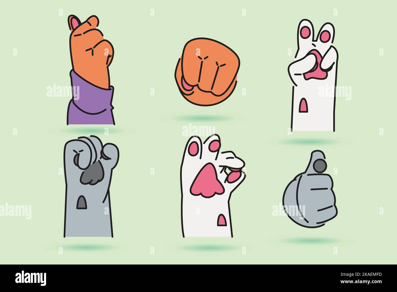 cat hand illustration, cat signature in flat design Stock Vector Image ...