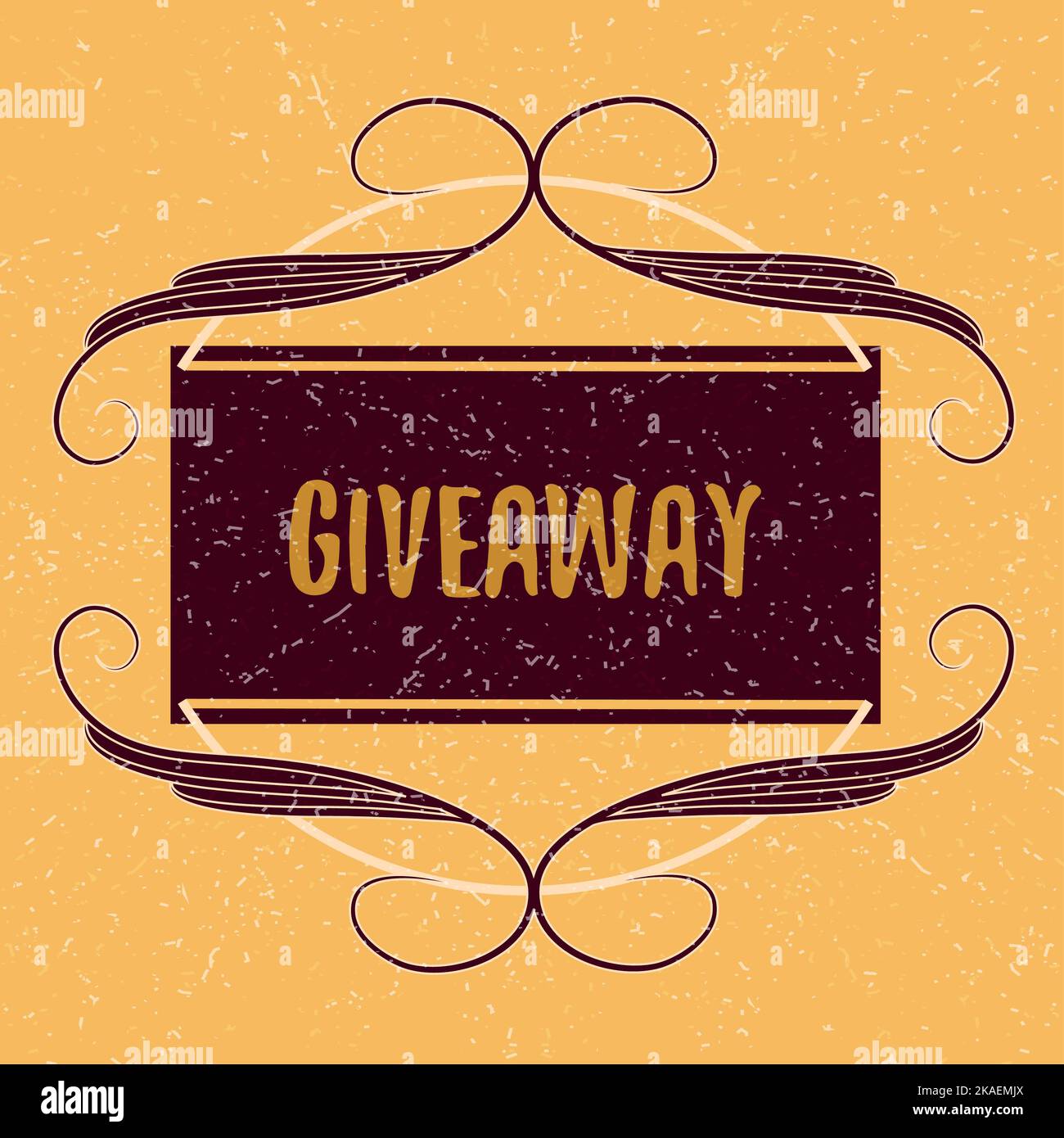 Giveaway calligraphy lettering. Design element in retro style for ...