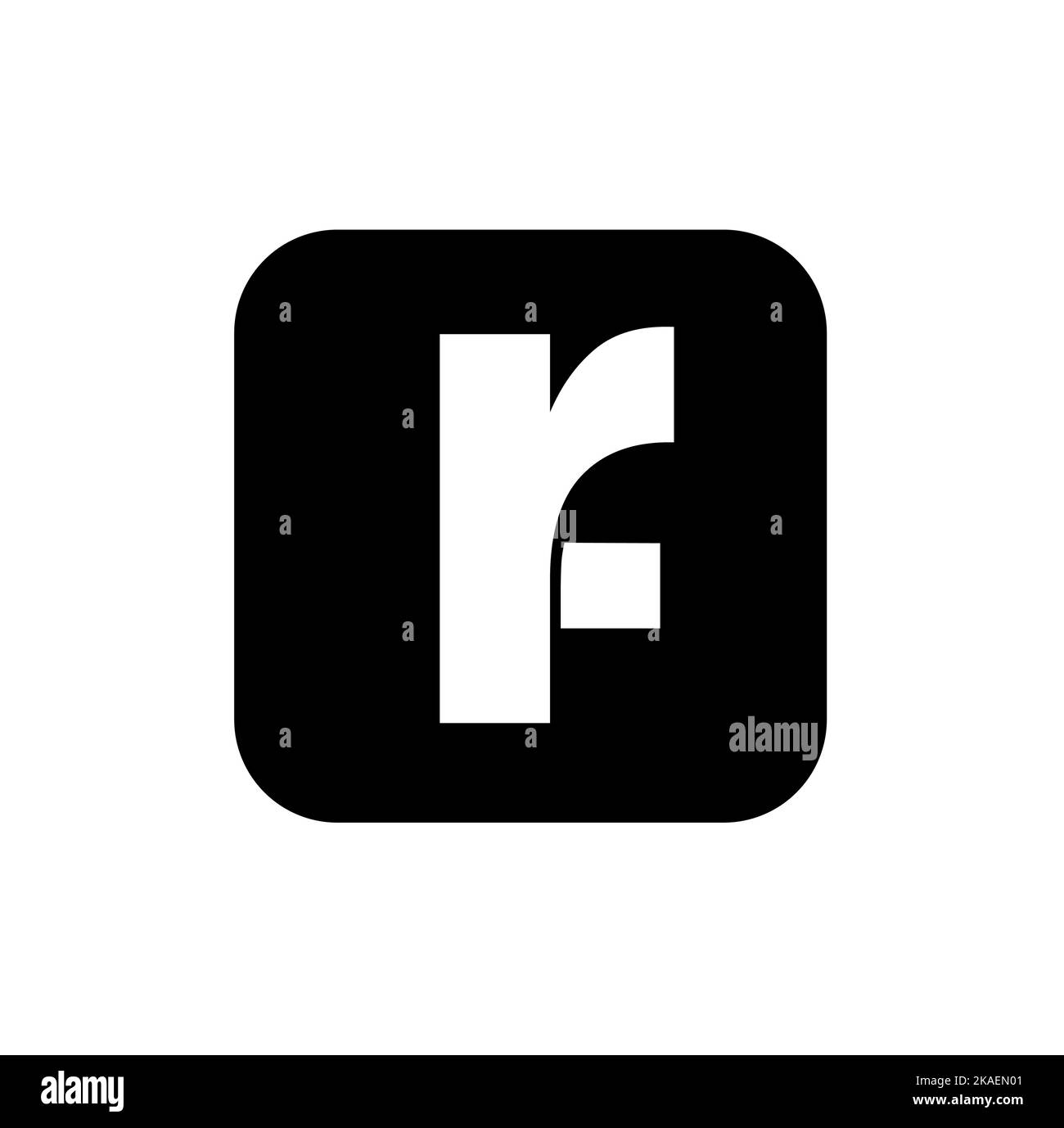 A vector design of r letter monogram icon on white background Stock ...