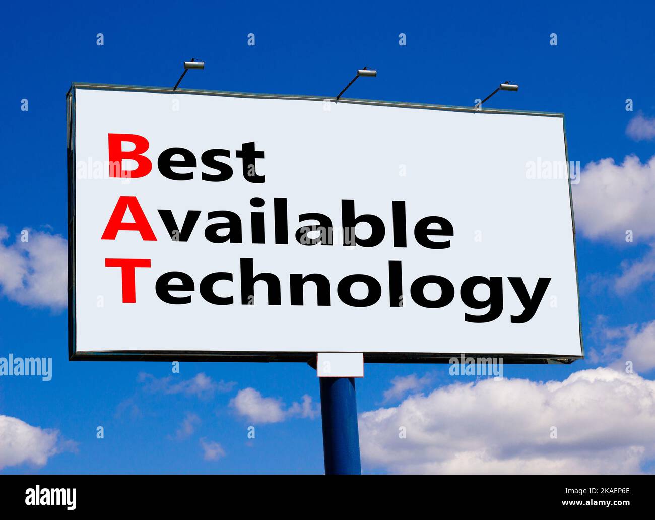 BAT best available technology symbol. Concept words BAT best available ...