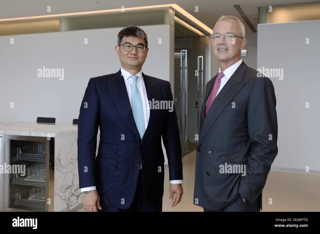 CEO Region Asia Pacific of Credit Suisse Group Edwin Low (left) and ...