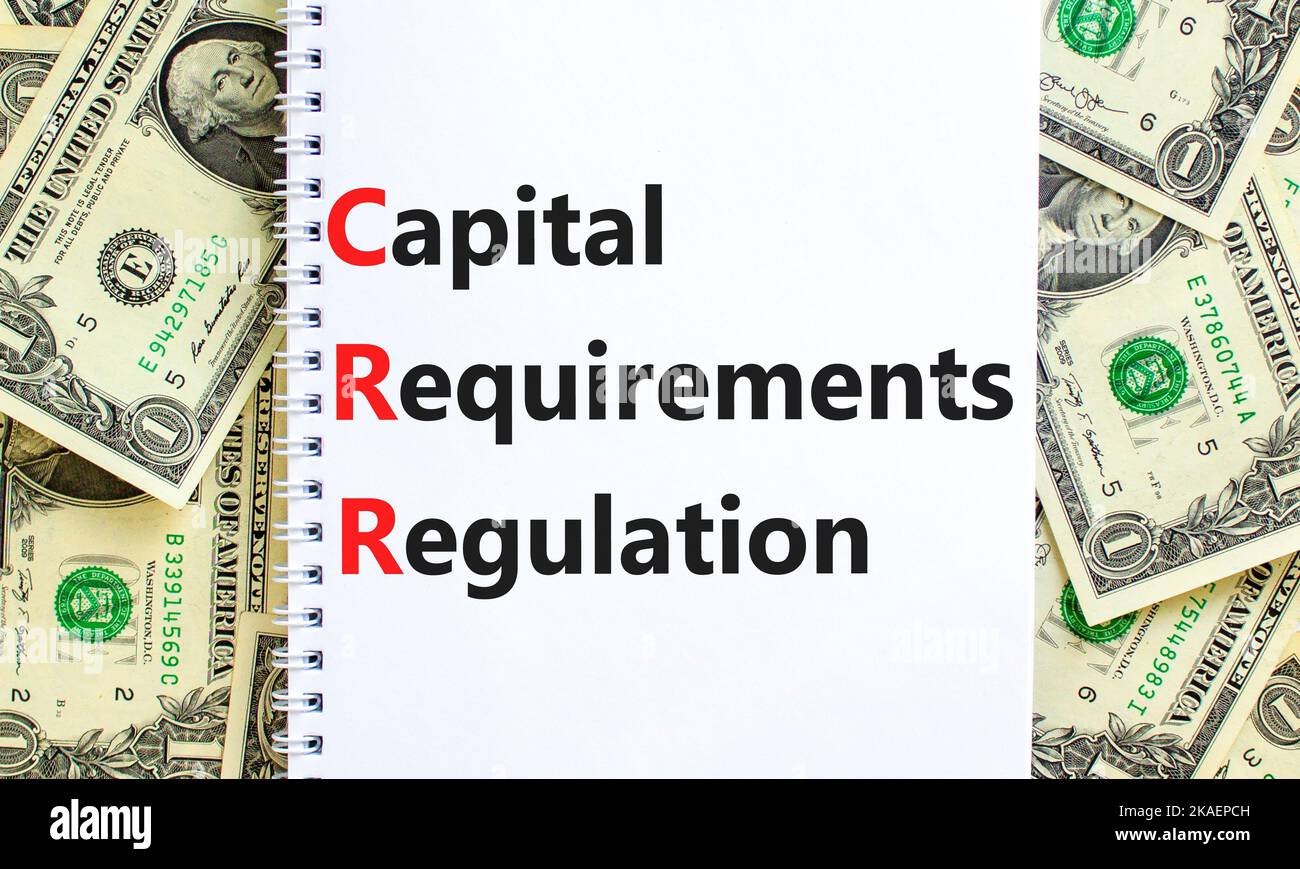 CRR capital requirements regulation symbol. Concept words CRR capital ...