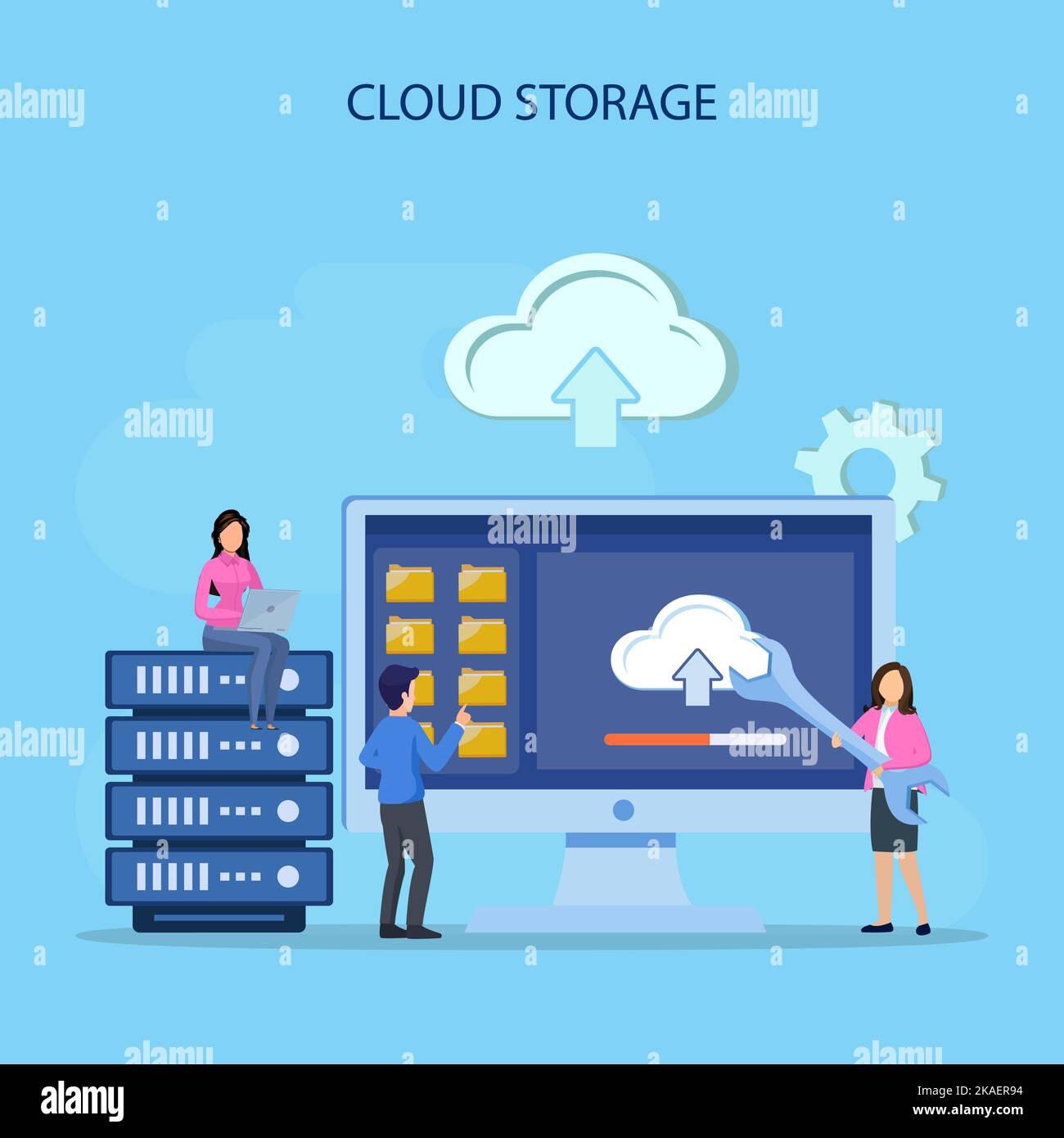 Working on computers cartoon Stock Vector Images - Alamy