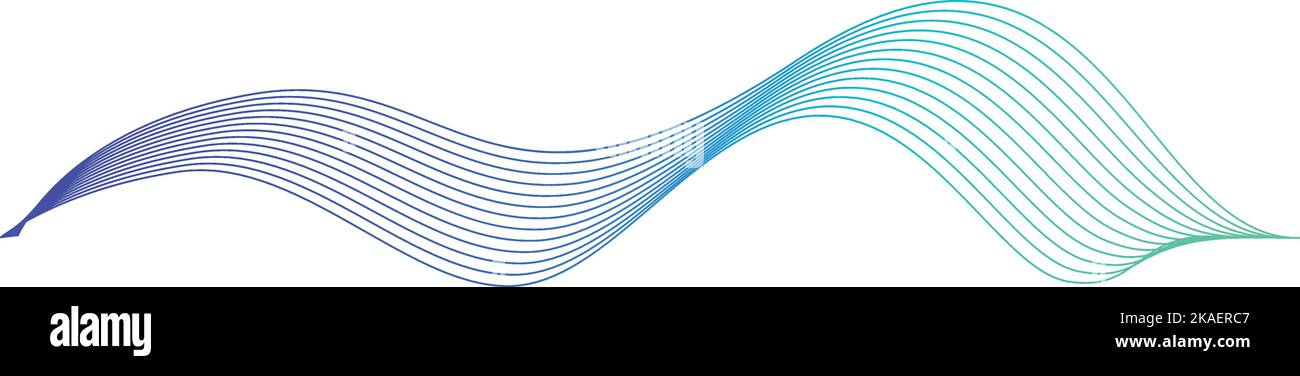 Color waveform. Abstract gradient shape. Volume wave Stock Vector Image ...