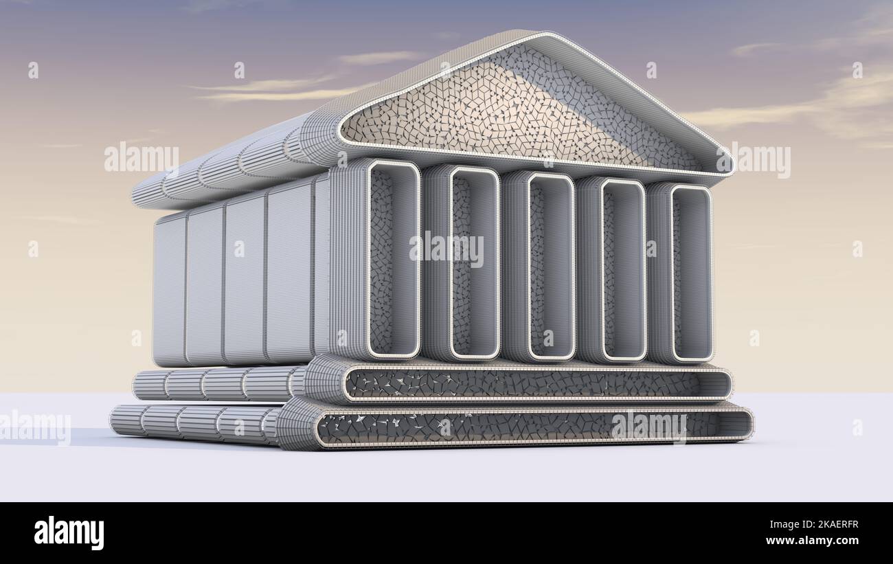 3D Illustration of a house for modern Architects, Artisans, Artists ...