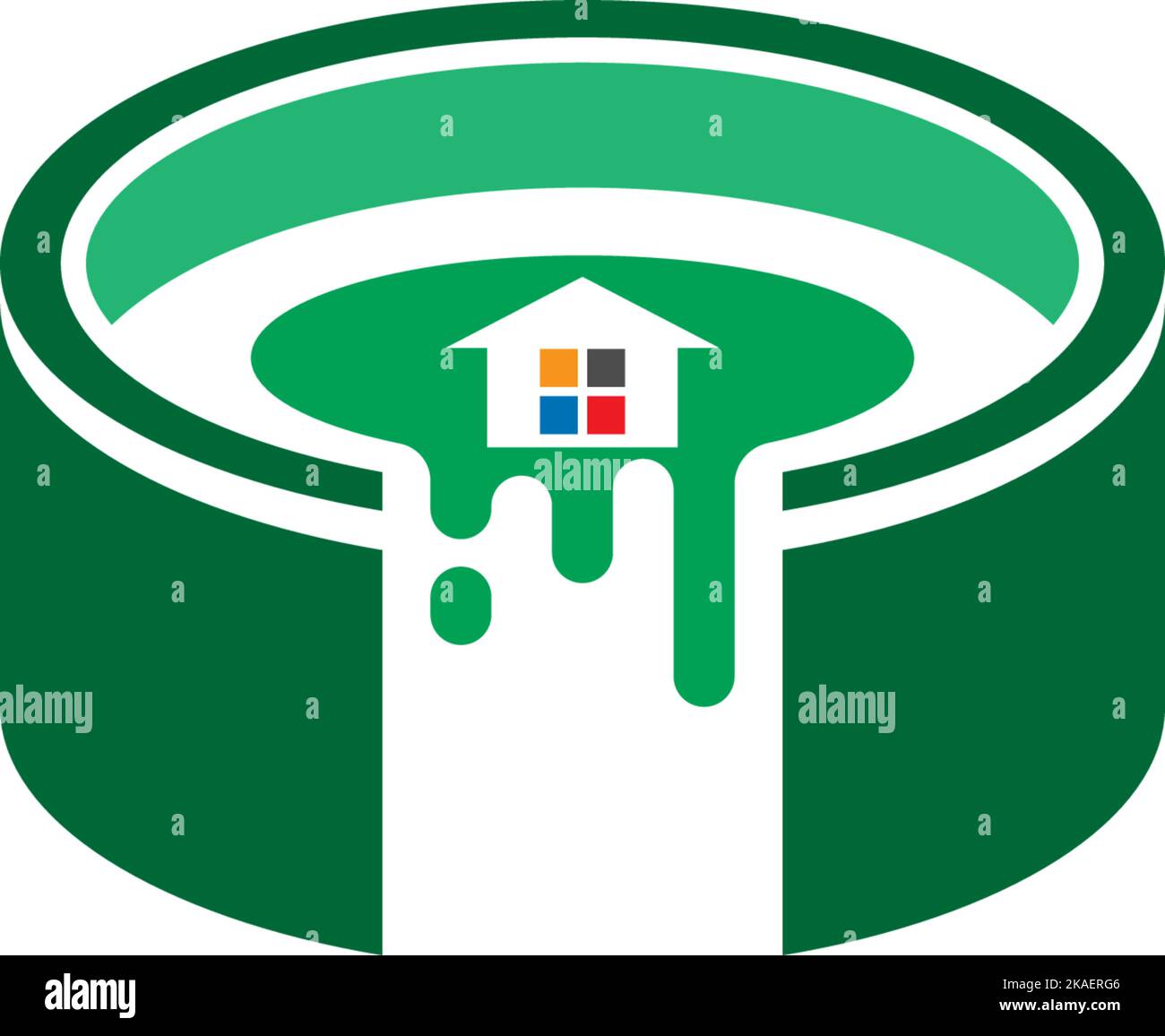 A vector illustration of a house paint logo icon Stock Vector Image ...