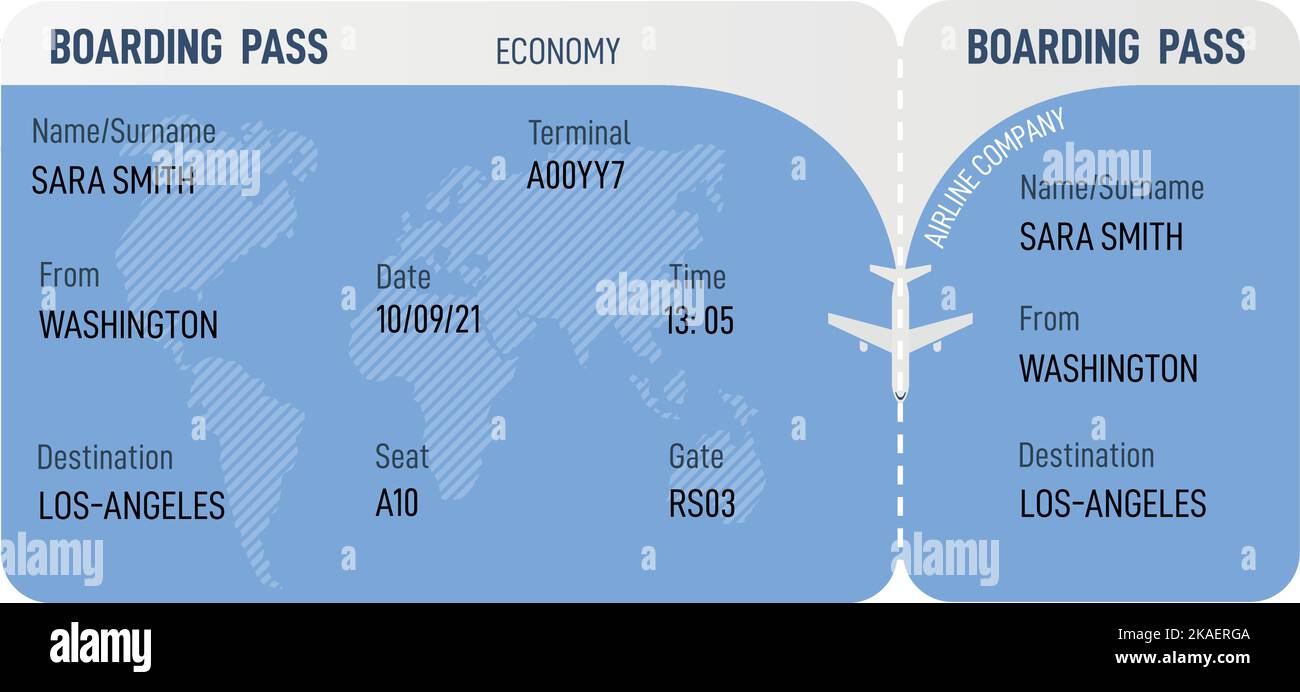 Electronic boarding pass Stock Vector Images - Alamy