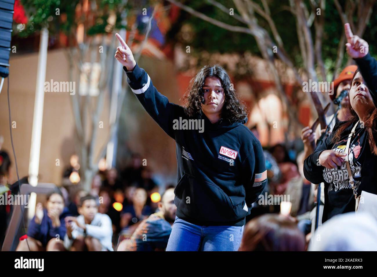 Brisbane, Australia. 02nd Nov, 2022. A protester takes part in ...