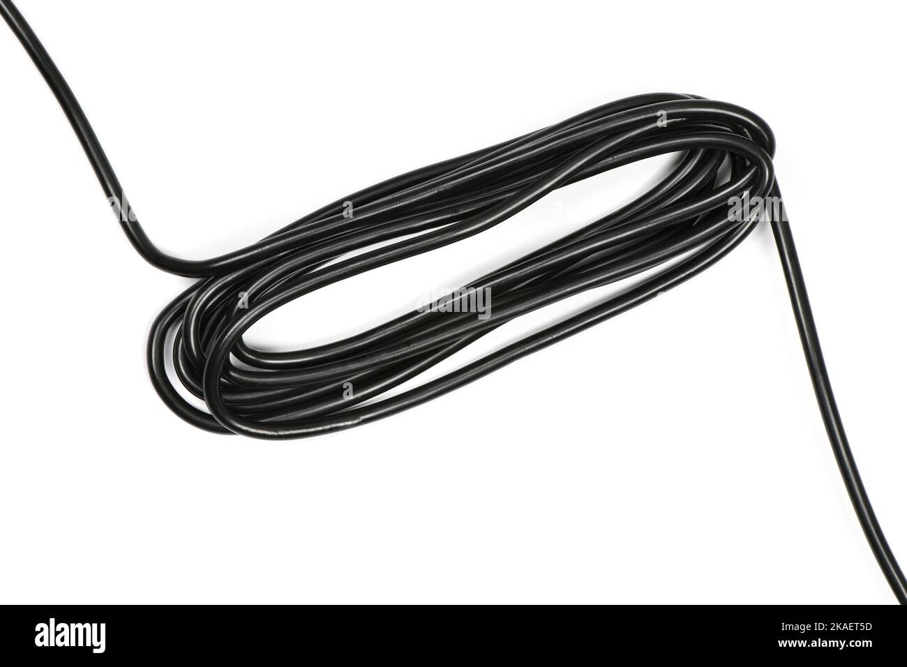 Black wire isolated on white background abstraction. High resolution ...