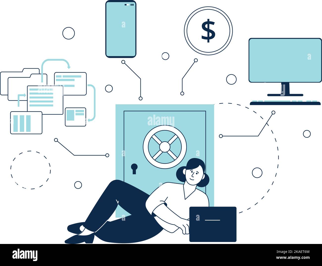 Secured personal information icon. Private data security Stock Vector ...