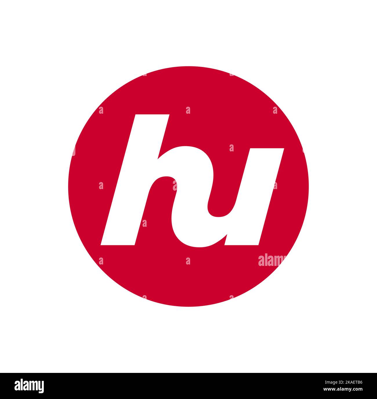 A vector design for a red logo with "hy" initial on a white background ...