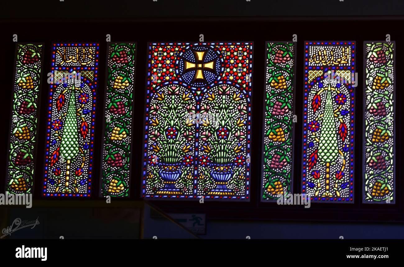 one of the Coptic museum windows Stock Photo - Alamy