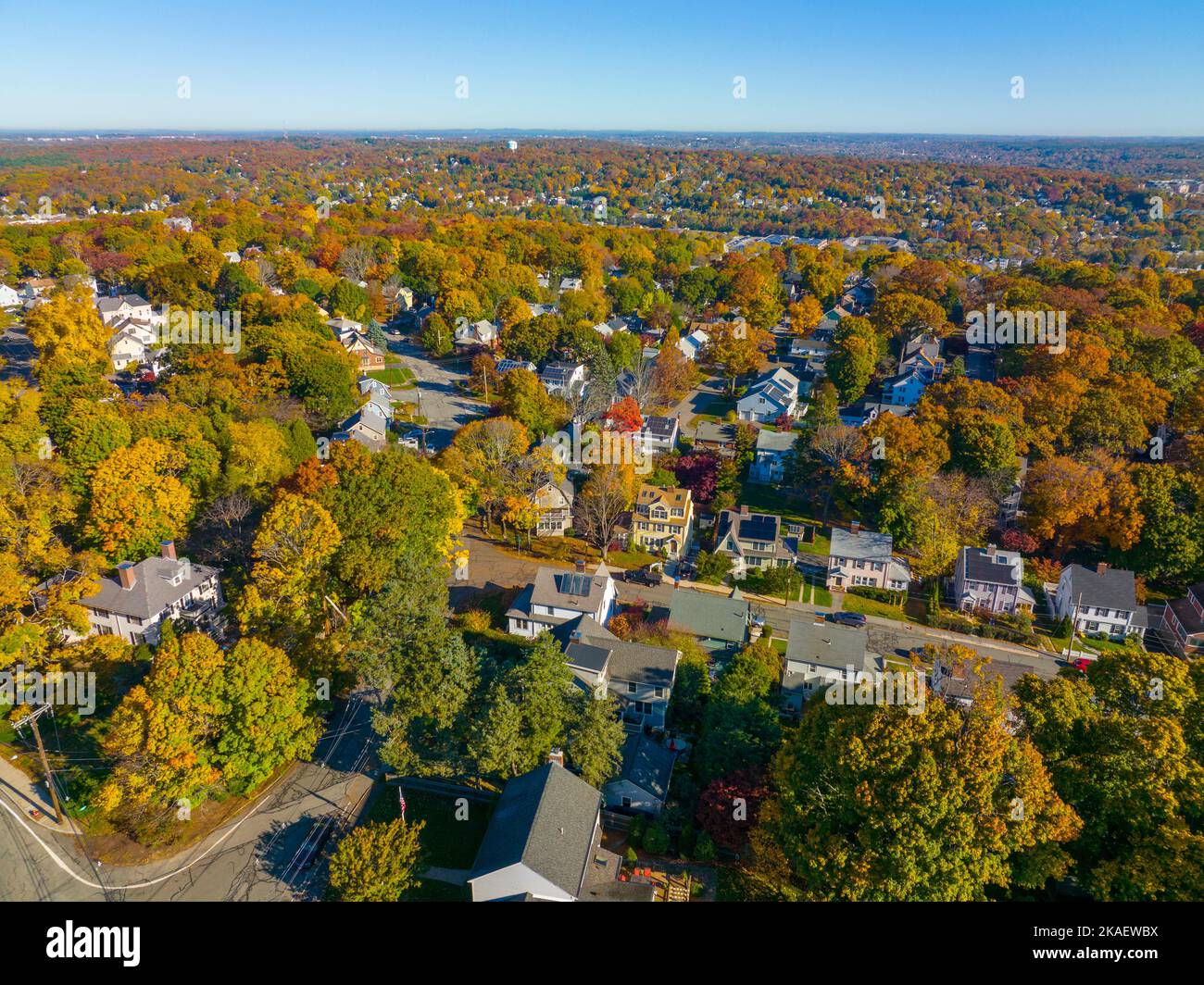 Arlington heights suburban landscape aerial hi-res stock photography ...