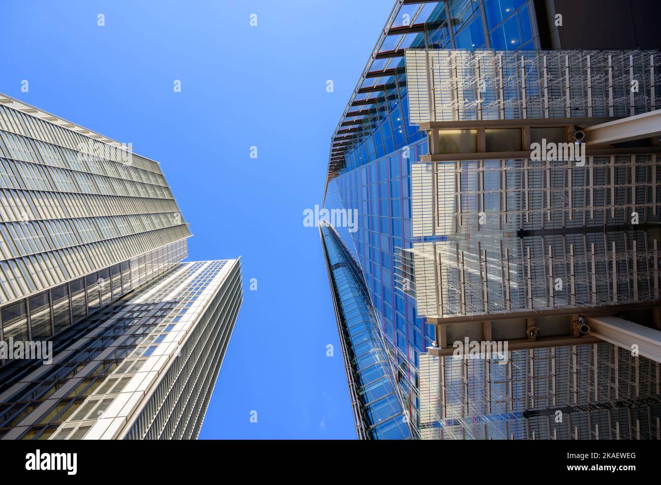 LONDON - November 4, 2020: View directly upwards from the base of The ...