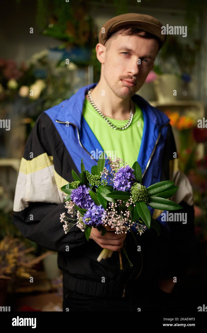 Love, dating or romance concept. Congratulating concept: portrait of ...