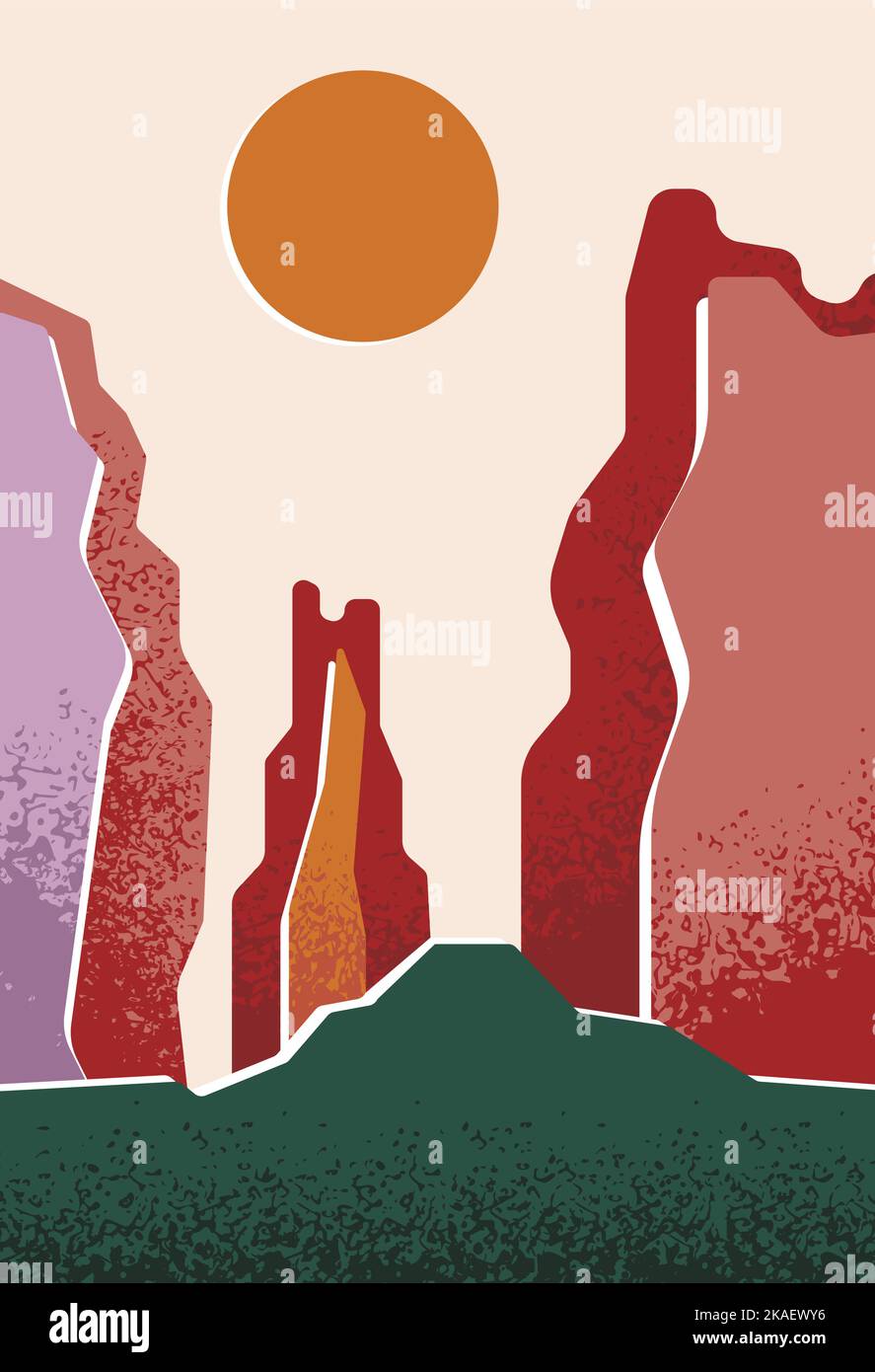 Vintage mountains postcard Cut Out Stock Images & Pictures - Alamy