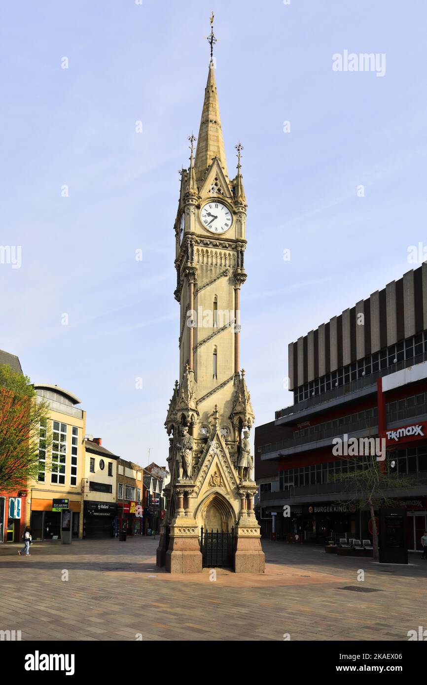 The Haymarket Memorial Clock Tower, Leicester City, Leicestershire ...