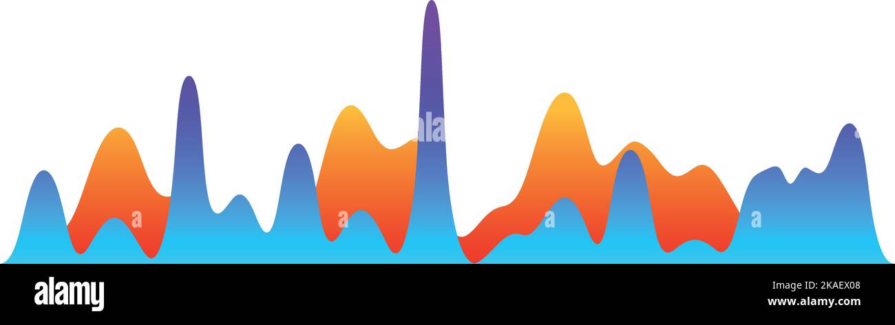 Color sound wave. Audio record digital form Stock Vector Image & Art ...