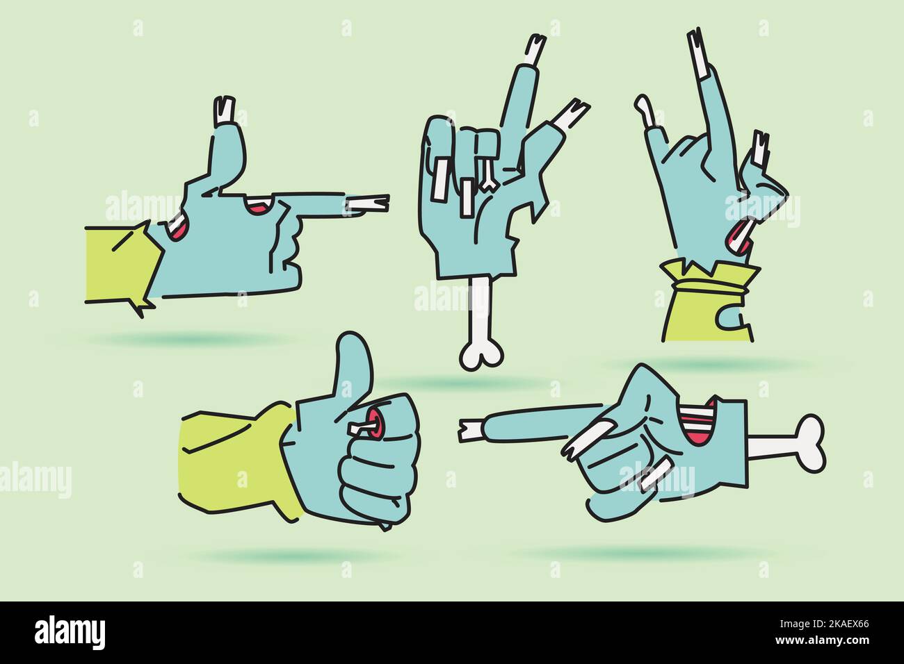 Scary zombie in cemetery Stock Vector Images - Alamy