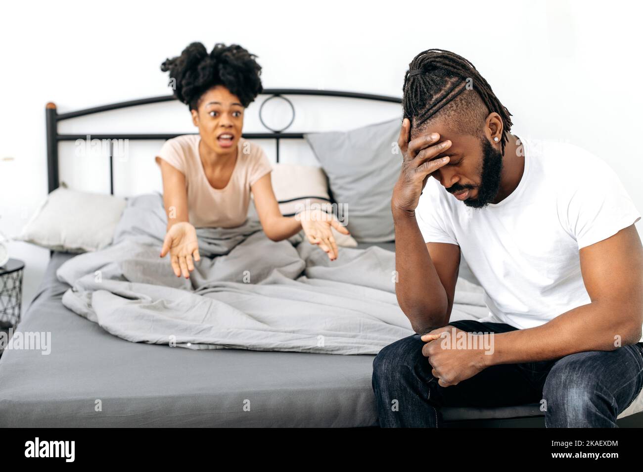 Stress Conflict Relationship Problems Disagreements Unhappy African