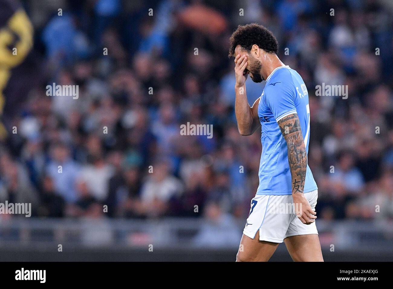 Rome, Italy. 30th Oct, 2022. Felipe Anderson of SS Lazio looks dejected ...