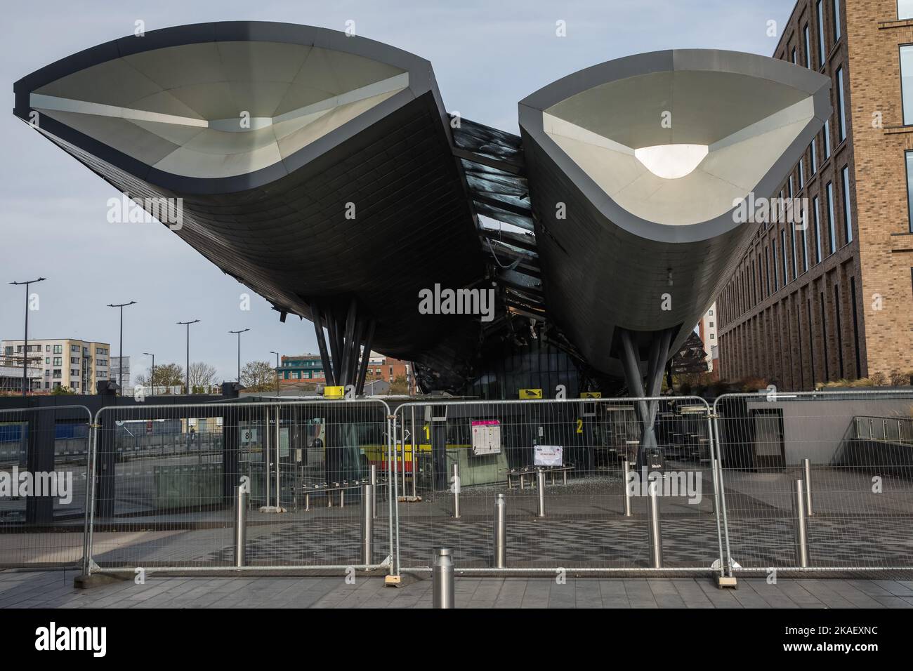 Slough, UK. 2nd November, 2022. Severe fire damage is pictured at ...