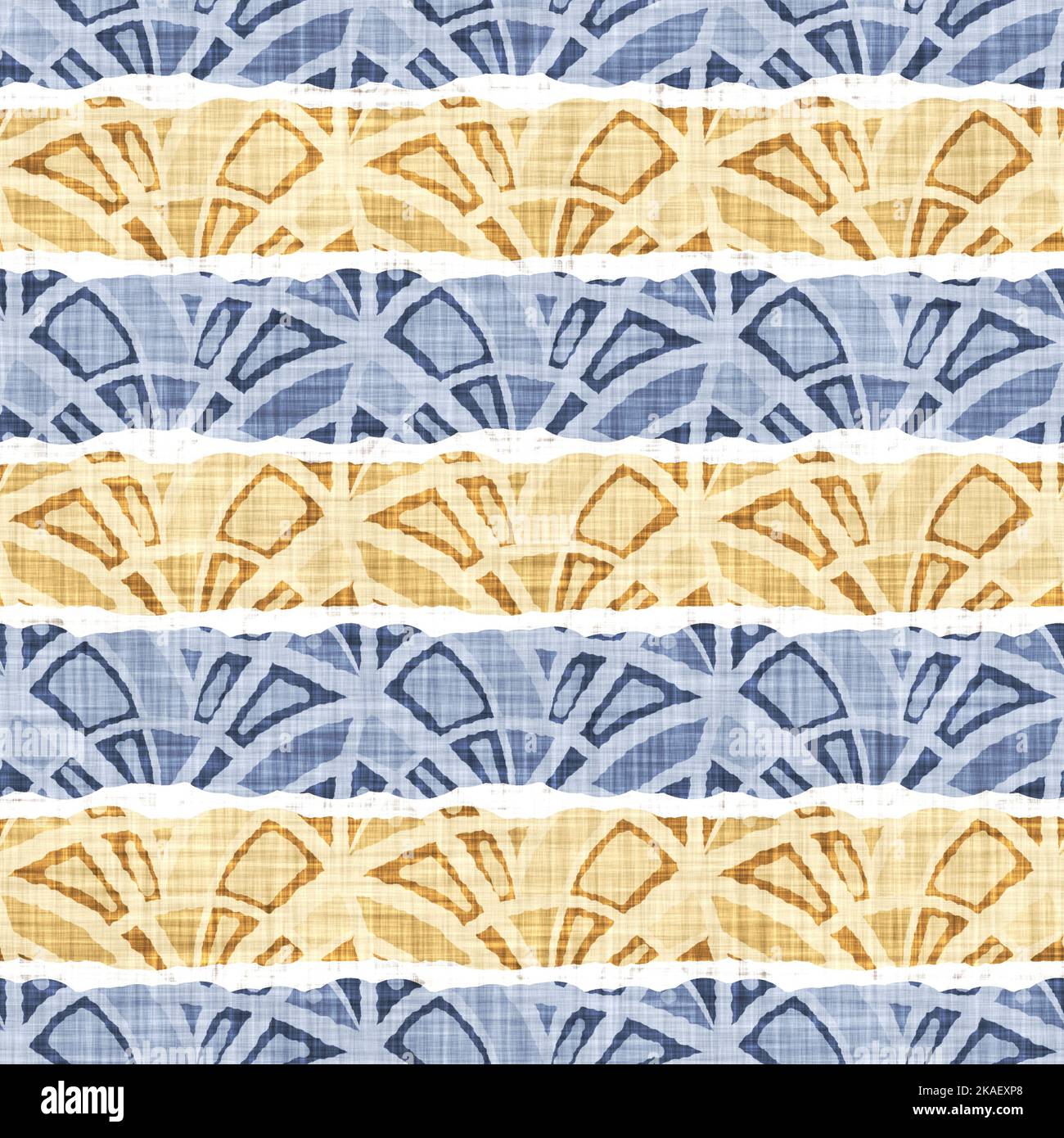 Seamless French country kitchen stripe fabric pattern print. Blue ...