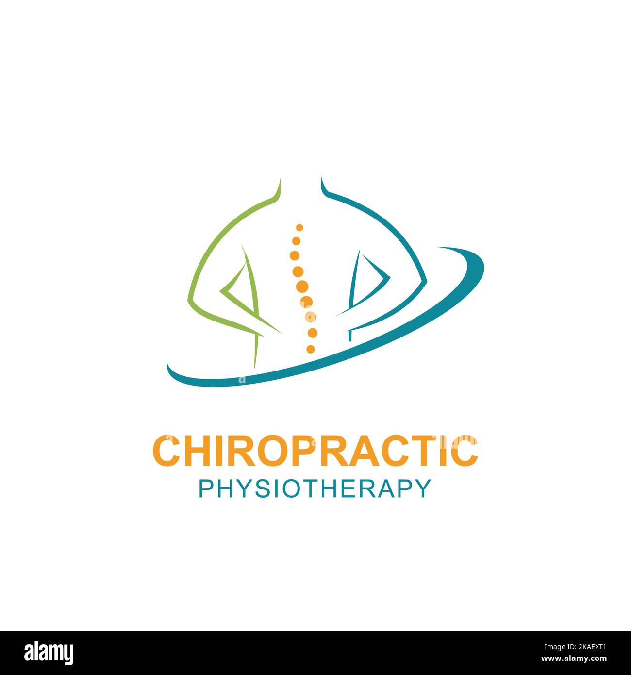 A vector illustration of a chiropractic physiotherapy logo isolated on ...