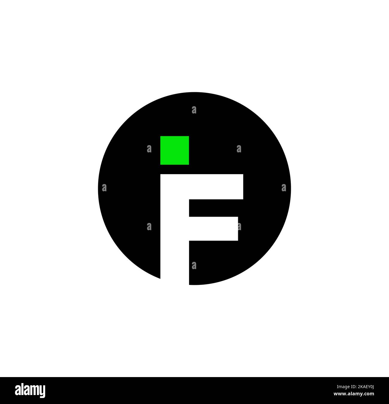 A vector design of IF monogram icon on white background Stock Vector ...