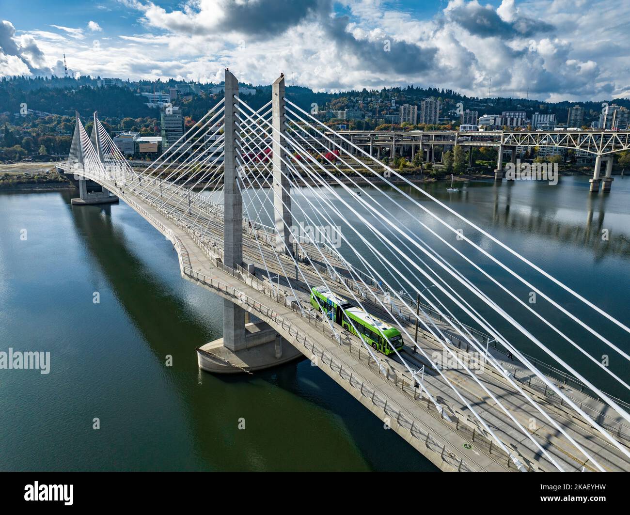 Tilikum Crossing, Bridge of the People is a cable-stayed bridge across ...